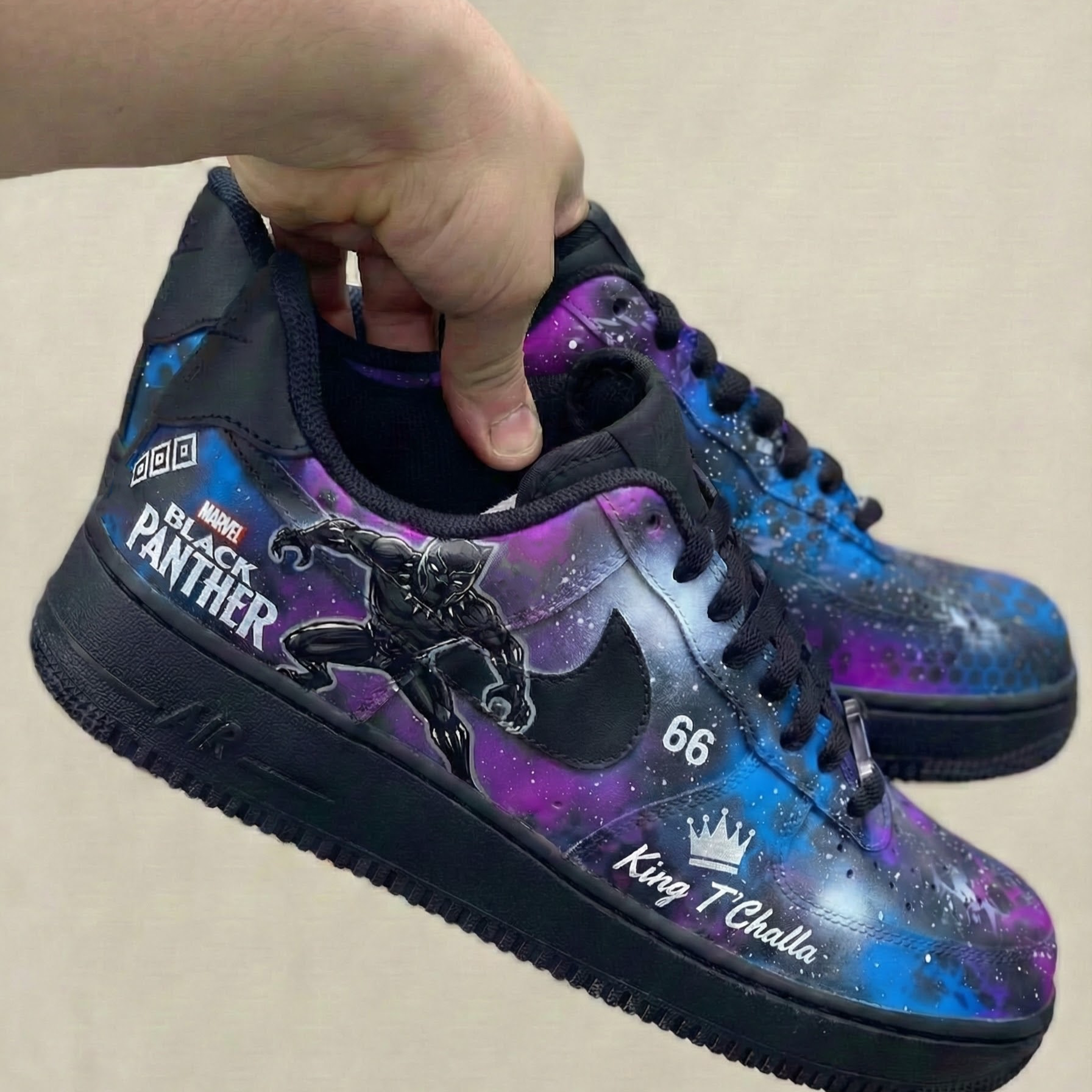Custom Air Force 1 Marvel Black Panther Private Customization – Lilaccustom