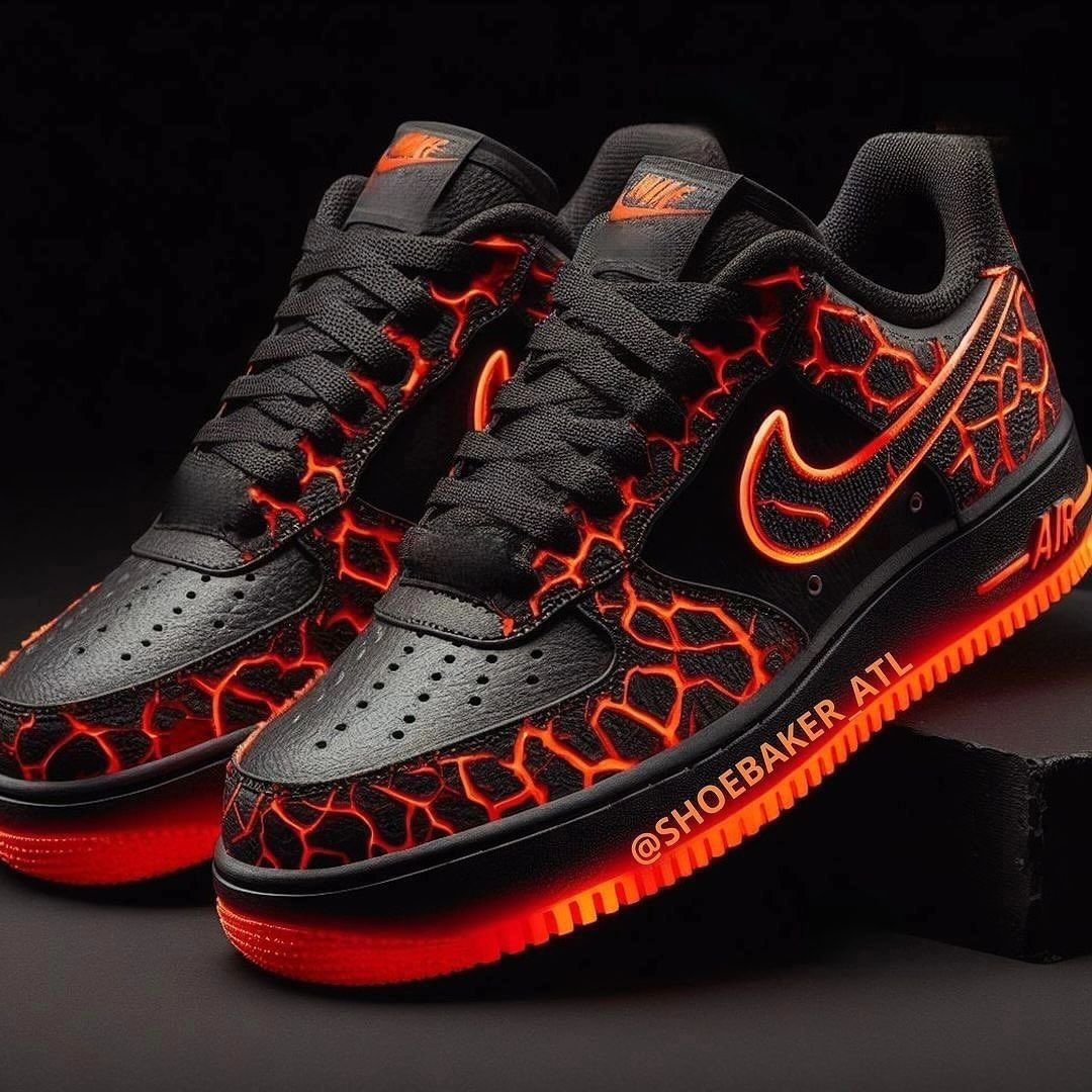 Custom Air Force 1 Red Stripe Black – Lilaccustom