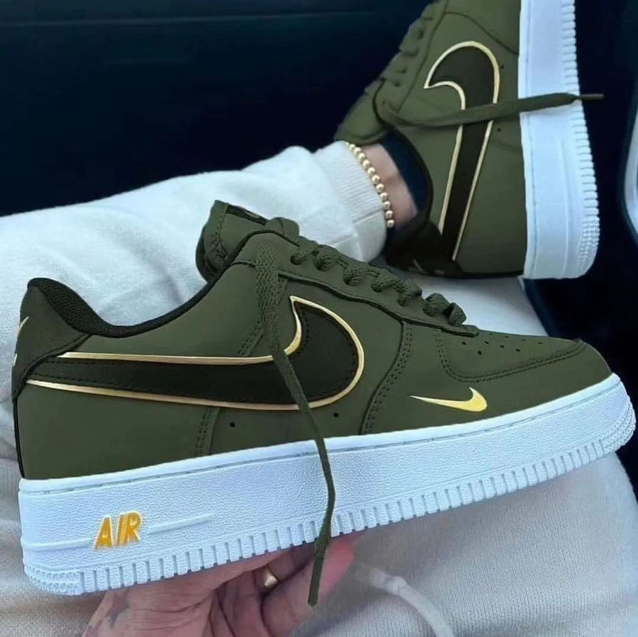 Custom Air Force 1 Green Dark Swoosh – Lilaccustom