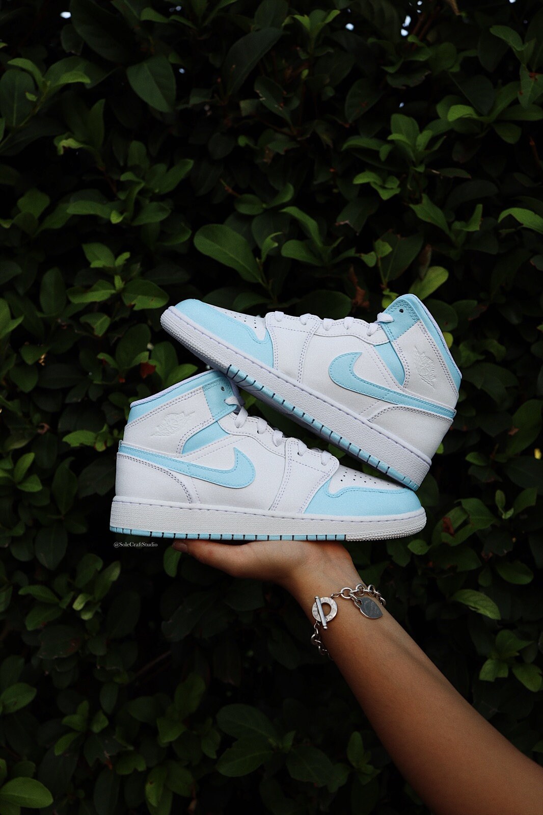 Custom Air Jordan 1 White Light Blue – Lilaccustom