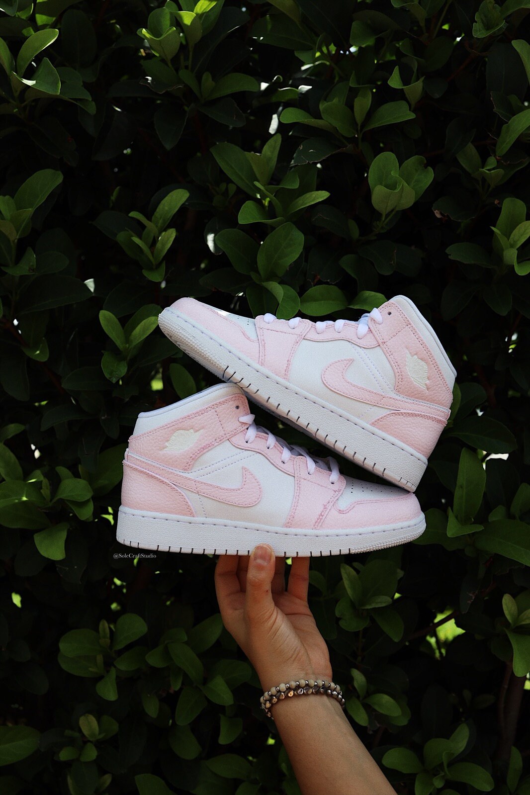 Custom Air Jordan 1 White Light Pink – Lilaccustom