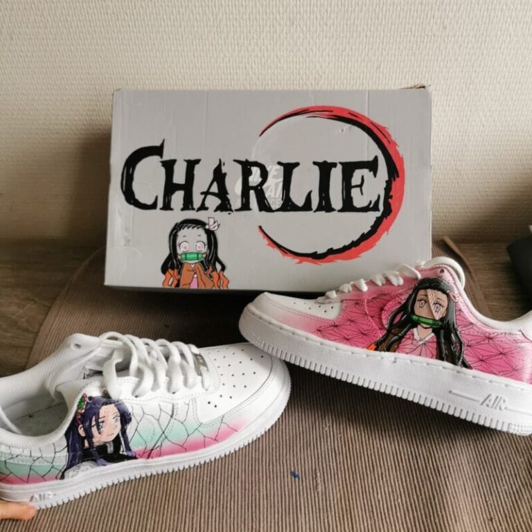 Custom Air Force 1 White Pink Demon Slayer – Lilaccustom