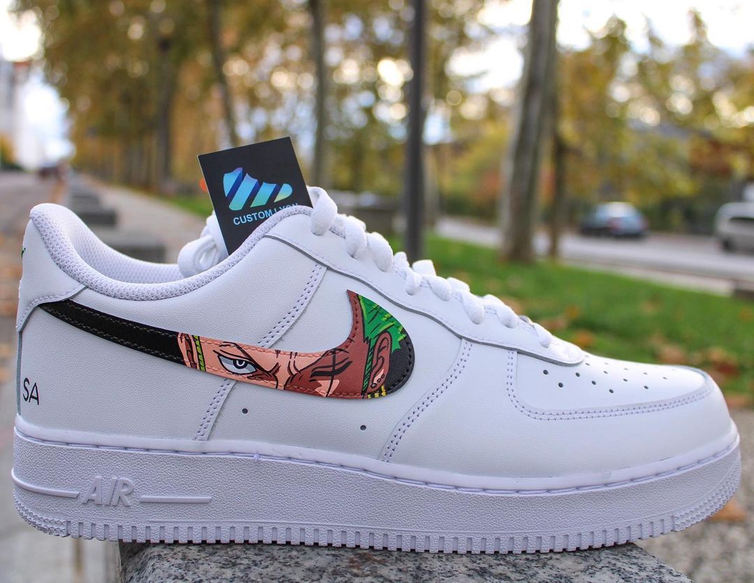 Custom Air Force 1 White with One Piece Character Design – Lilaccustom