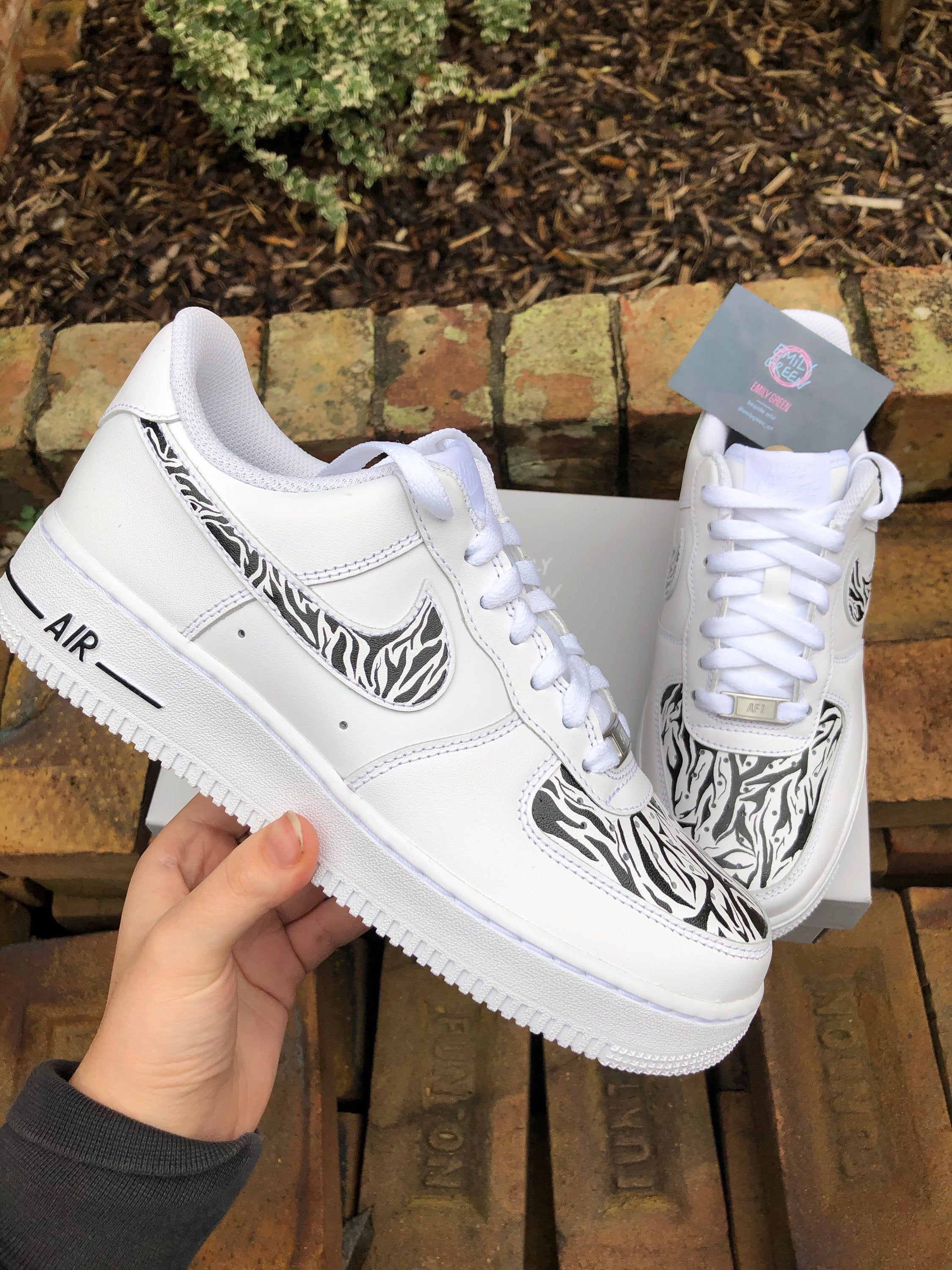 Custom Air Force 1 White Zebra Pattern – Lilaccustom