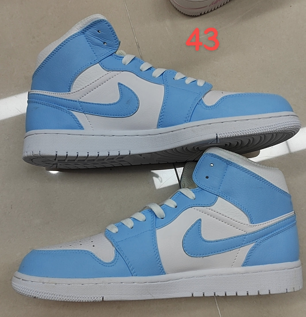 Custom Air Jordan 1 Baby Blue White EUR 43 – Lilaccustom