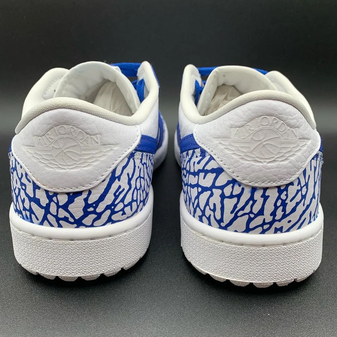 Custom Air Jordan 1 White Blue Crackle Pattern – Lilaccustom