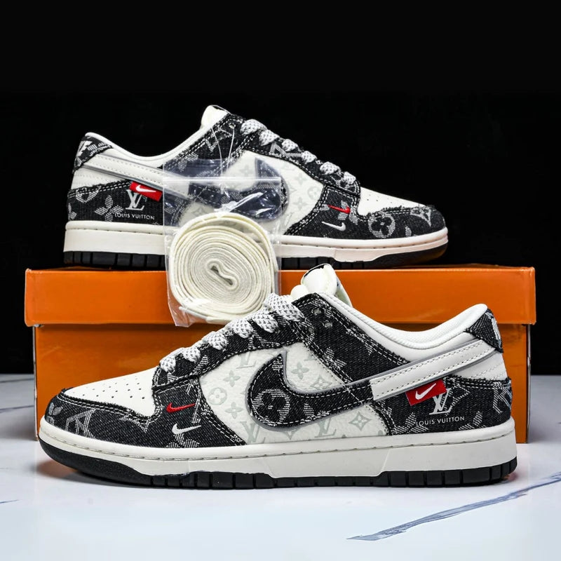 Custom Dunk Black And White LV Pattern – Lilaccustom