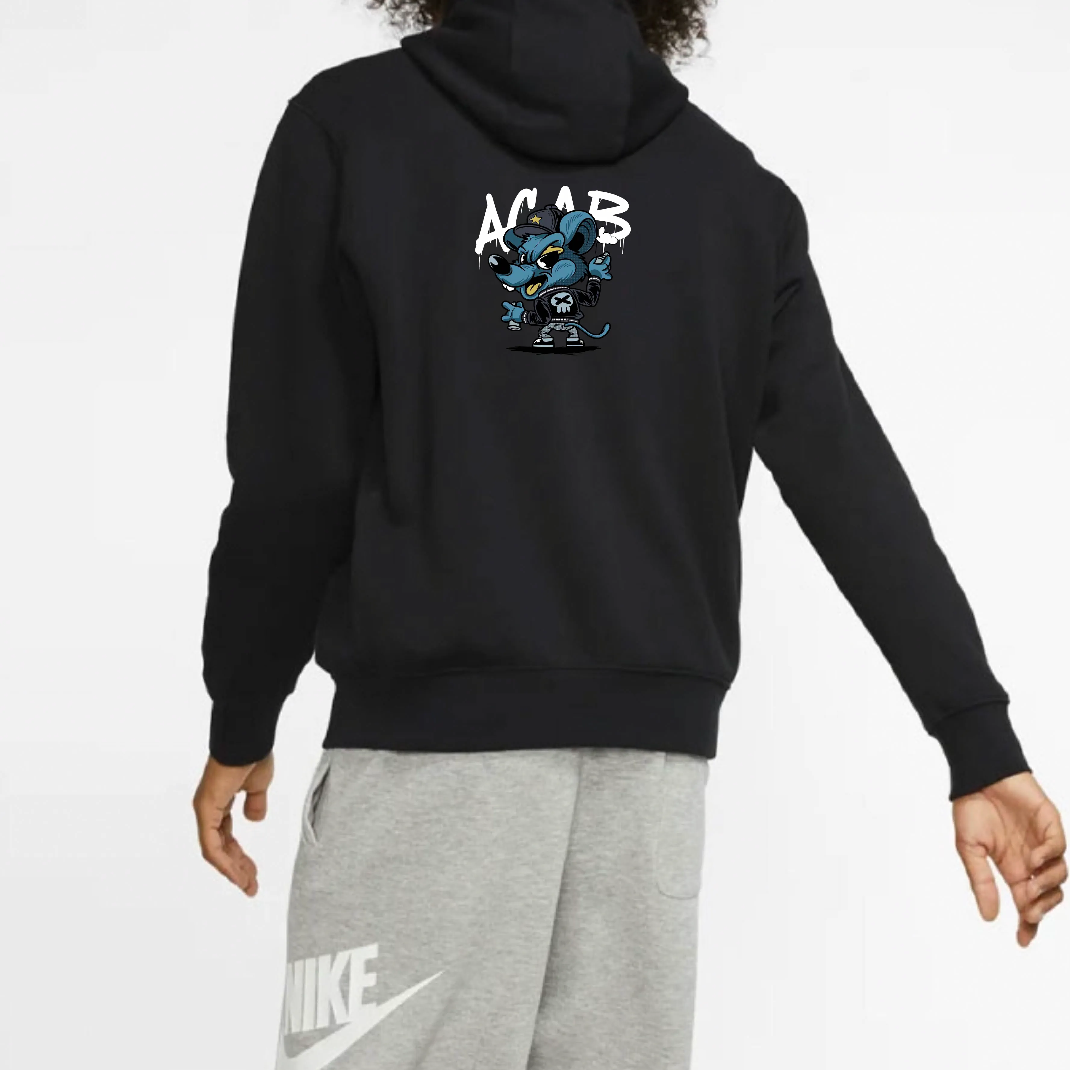 Custom Nike Sweatshirt Featuring Blue Rat Design – Lilaccustom