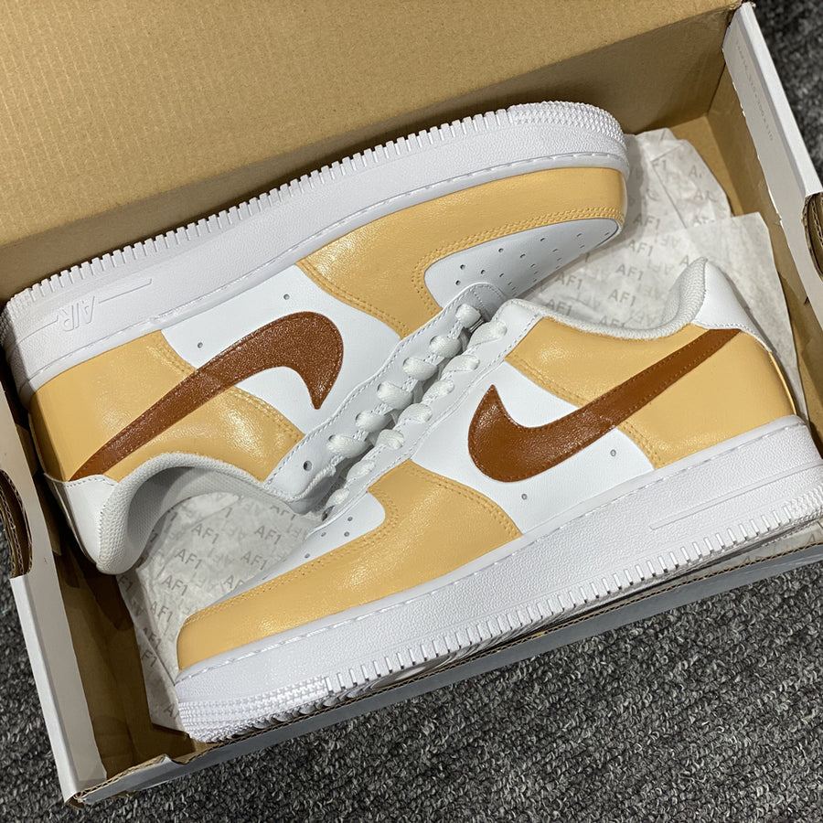 TAN COLORBLOCK AIR FORCE 1 – Lilaccustom