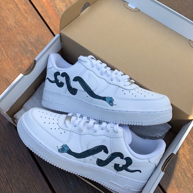 Nike Air Force 1 Snake Design – Lilaccustom